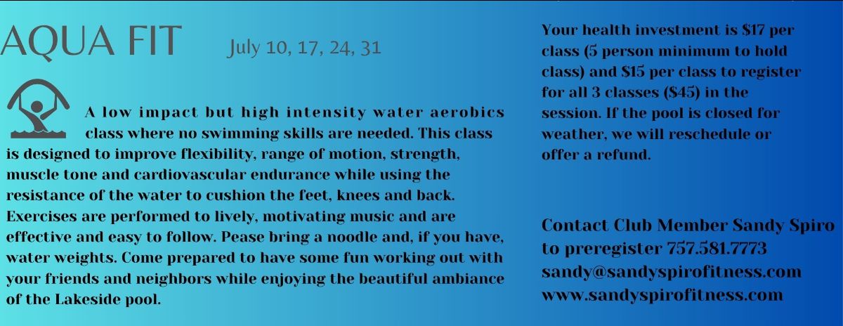 AQUA FIT 2024 - Riverfront Swim Club